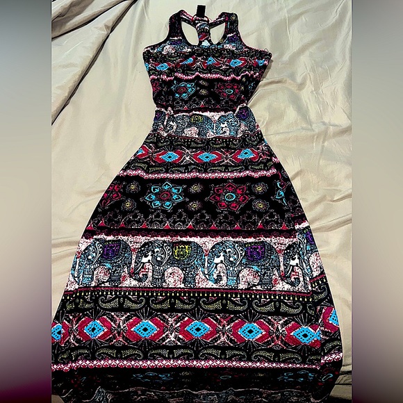 Dresses | Adjustable Halter Aztec Good Luck Indian Elephant Print ...